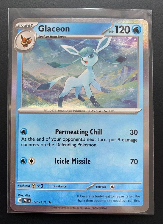 Pokemon Glaceon holo 025/131 EN, Prismatic Evolutions (Gebraucht) in ...