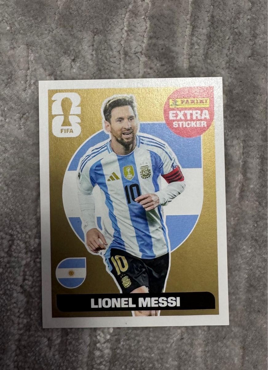 Lionel Messi FIFA Panini extra Sticker Gold 2026 (Neuf avec emballage d ...