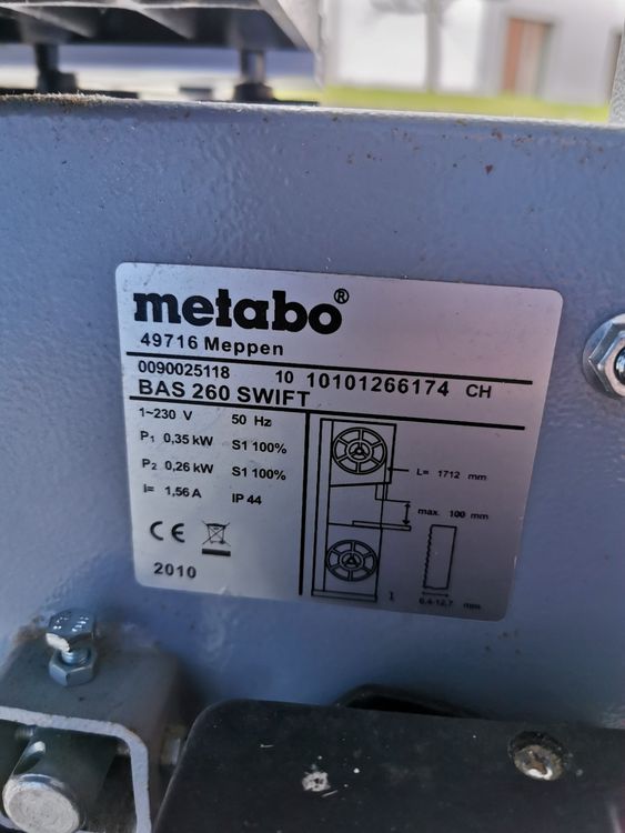 Metabo Bandsäge BAS 260 SWIFT (Gebraucht) in Zürich für CHF 100 – nur Abholung auf Ricardo kaufen