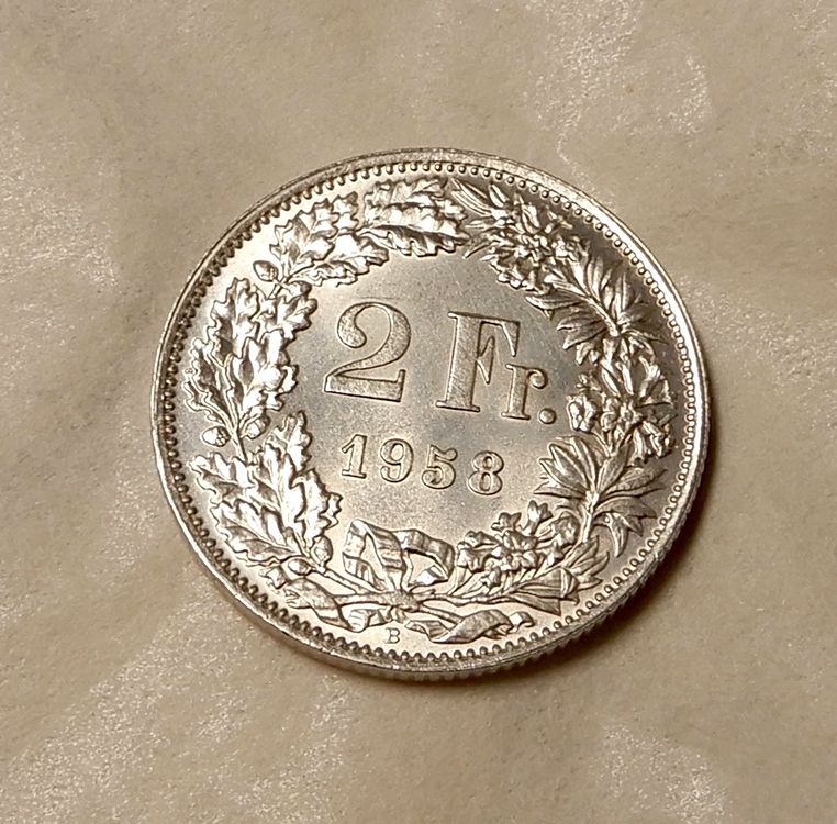 2 Fr 1958, kaum zirkuliert (Gebraucht) in Luzern für CHF 8 – mit Lieferung auf Ricardo kaufen