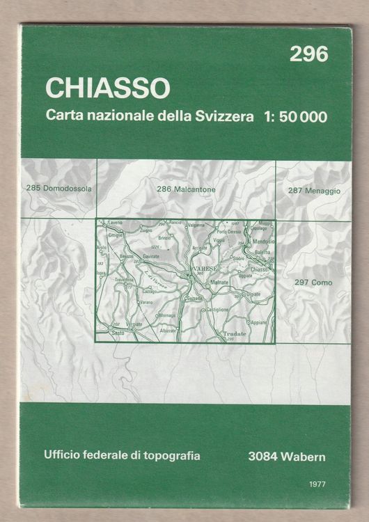 CHIASSO Carta nazionale della Svizzera 1:50'000 (Gebraucht) in Würenlingen für CHF 1 – mit ...