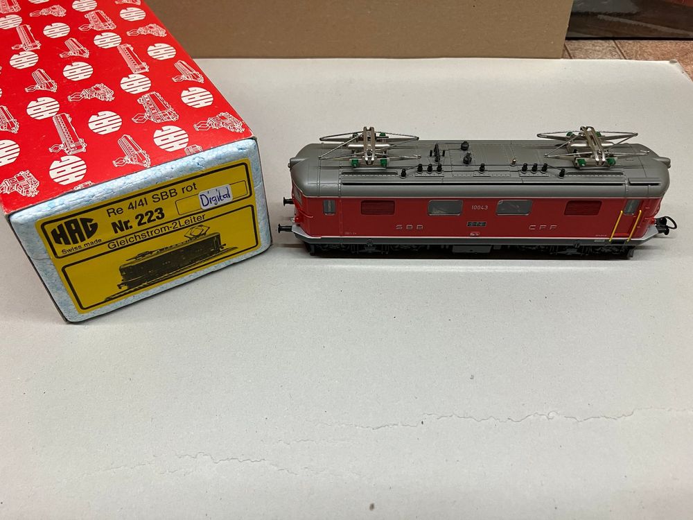 Hag 223 SBB Re 4/4 I 10043 rot, H0 GS DC Digital | Kaufen auf Ricardo