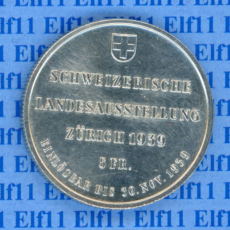 CHF___5.00 1939 Landesausstellung -stgl 5 Franken (Neu (gemäss Beschreibung)) in Widnau für CHF ...