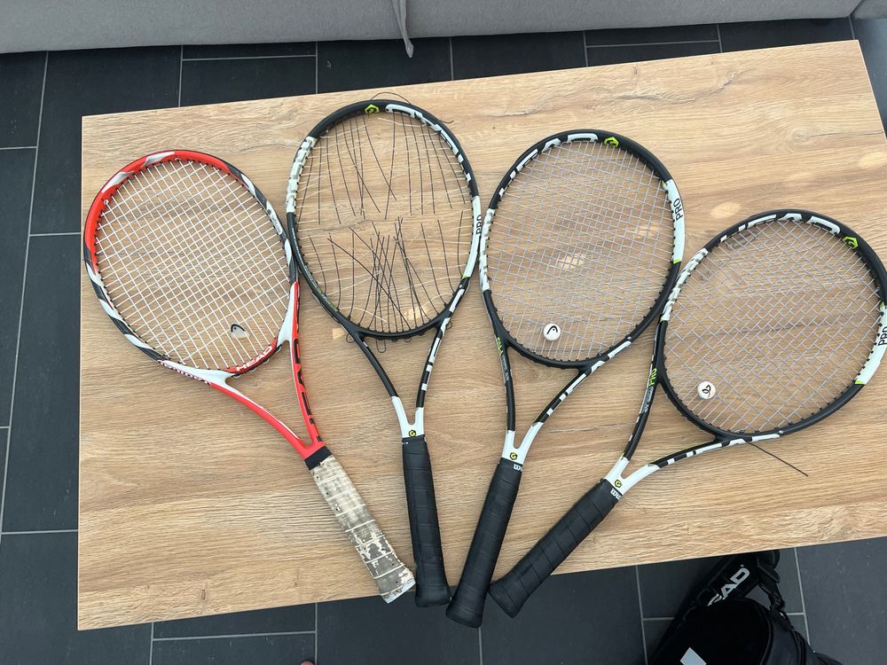3 Head Graphene Speed Pro + 1 Head Radical + tennis bag (Gebraucht) in ...