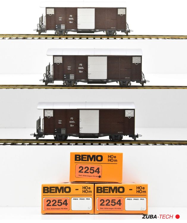 Bemo 3x Gedeckte Güterwagen der FO H0m GS mit OVP (Gebraucht) in St. Gallen für CHF 31 – mit ...