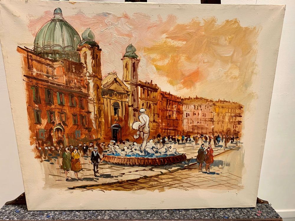Piazza Navona, Öl auf Lwd (Gebraucht) in Zürich für CHF 2 – mit ...