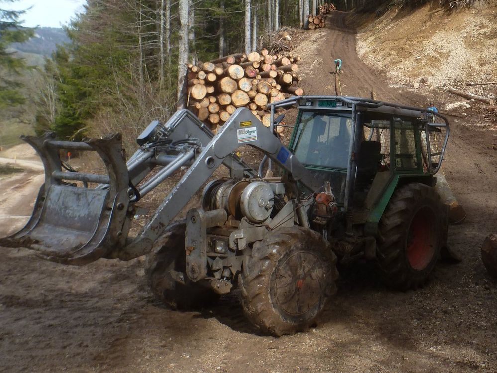 Forstaufbau Schlang & Reichart zu Fendt GT Seilwinde (Gebraucht) in Le ...