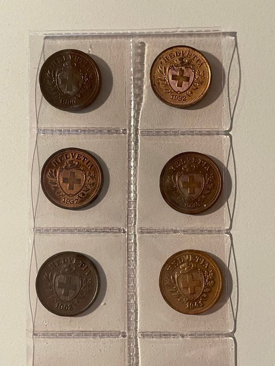 Schweizer 1 Rappen Münzen (exclusiver Preis) (Gebraucht) in Buonas für CHF 10 – mit Lieferung ...