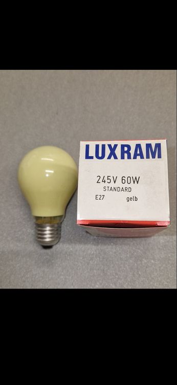 Luxram Glühbirne, E 27, 60 W, gelb (Neu und originalverpackt) in ...