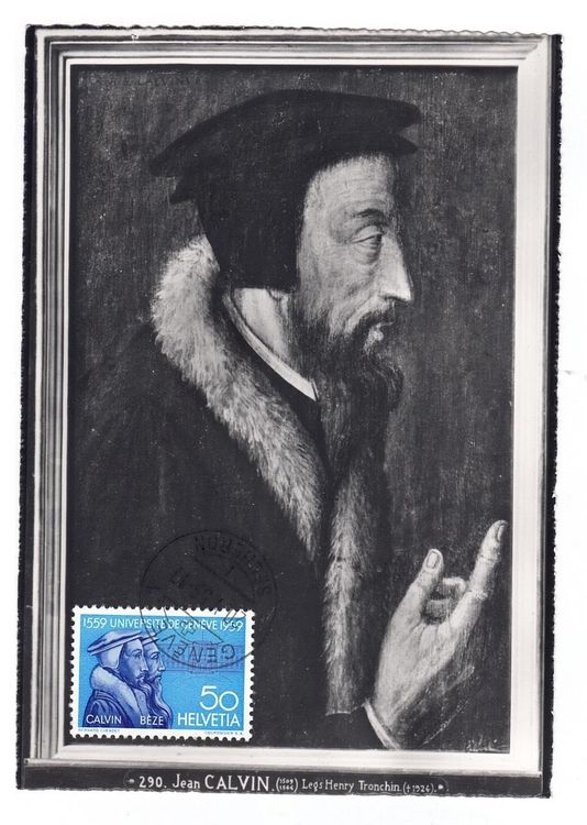 Schöne Maximumkarte Jean Calvin, Stempel GENÈVE 20.V.59 | Kaufen auf Ricardo
