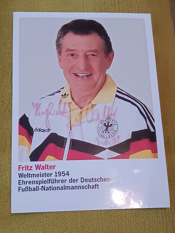Fritz Walter - Weltmeister 1954 - handsigniert | Kaufen auf Ricardo
