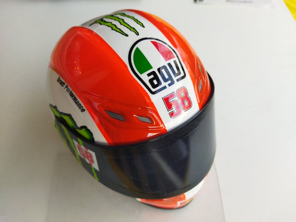 Motoradhelm AGV "Marco Simoncelli" Moto GP von Minichamps (Neu und ...