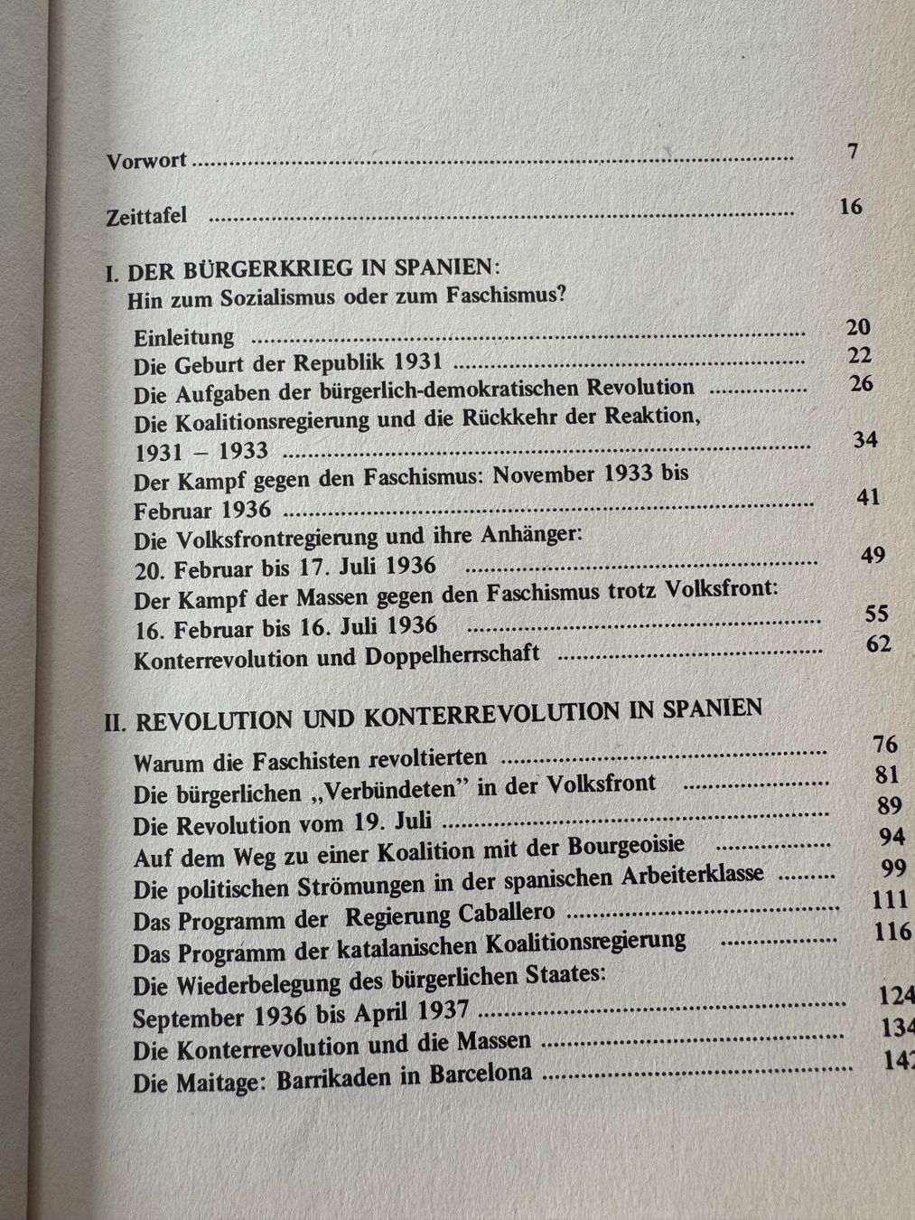 REVOLUTION UND KONTERREVOLUTION IN SPANIEN Felix Morrow 1986 (Gebraucht ...