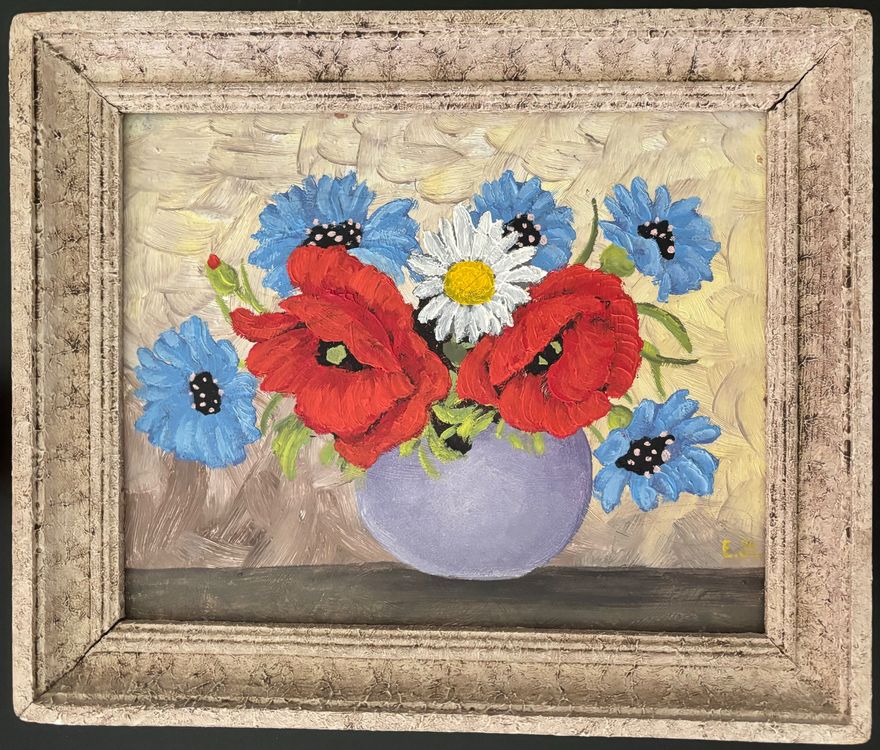 Monogramm E. St., Ölgemälde, Blumen, Stillleben (Gebraucht) in Frauenfeld für CHF 24 – mit ...