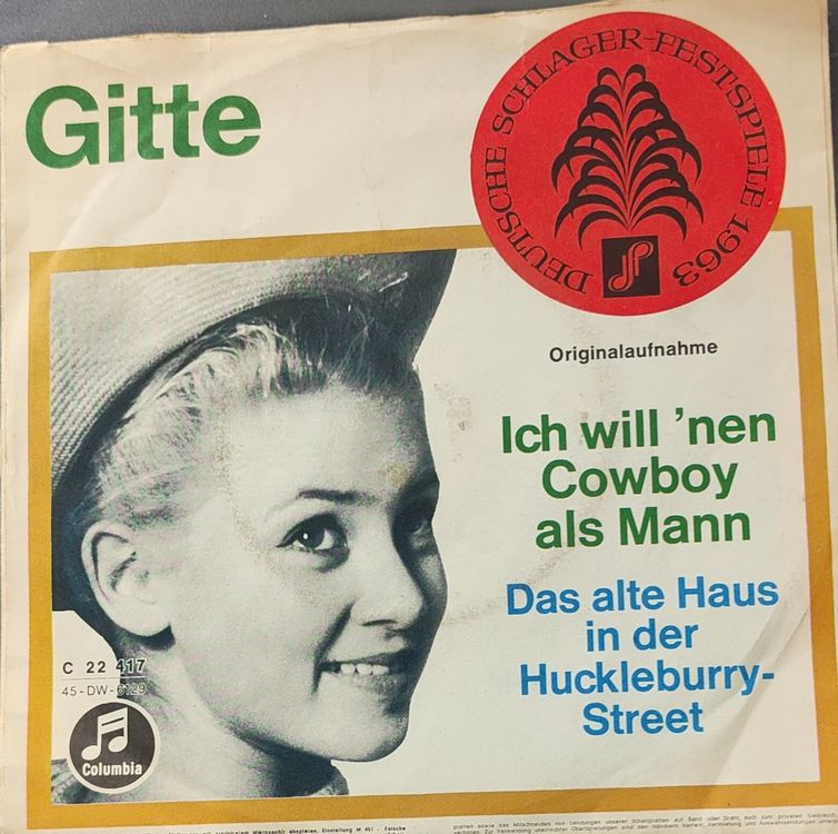 Vinyl-Single Gitte - Ich will nen Cowboy als Mann (Gebraucht) in Langenthal für CHF 4 – mit ...