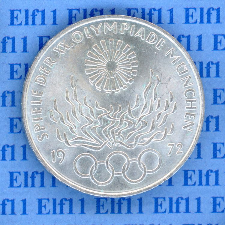 DEM__10.00 1972D Olymp. Feuer unz-stgl 10 Deutsche Mark (Neu (gemäss ...