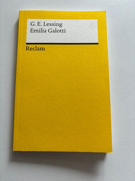 Gotthold Ephraim Lessing - Emilia Galotti (Gebraucht) in Basel für CHF ...