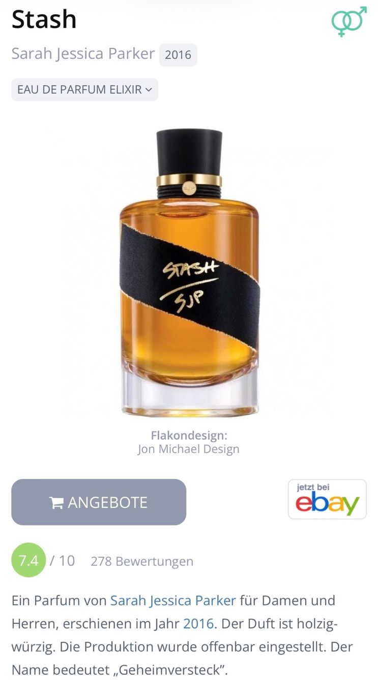 Stash SJP Sarah Jessica Parker EDP 5ml. Abfüllung (Gebraucht) in Zürich ...