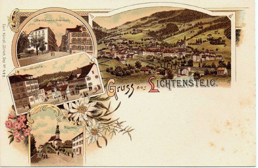 LITHO Jugendstil Gruss aus LICHTENSTEIG (Neu (gemäss Beschreibung)) in Jona für CHF 25.9 – mit ...