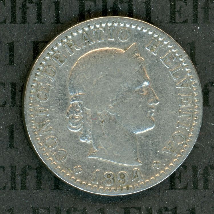 CHF___0.20 1894 s 20 Rappen (Gebraucht) in Widnau für CHF 2 – mit Lieferung auf Ricardo kaufen