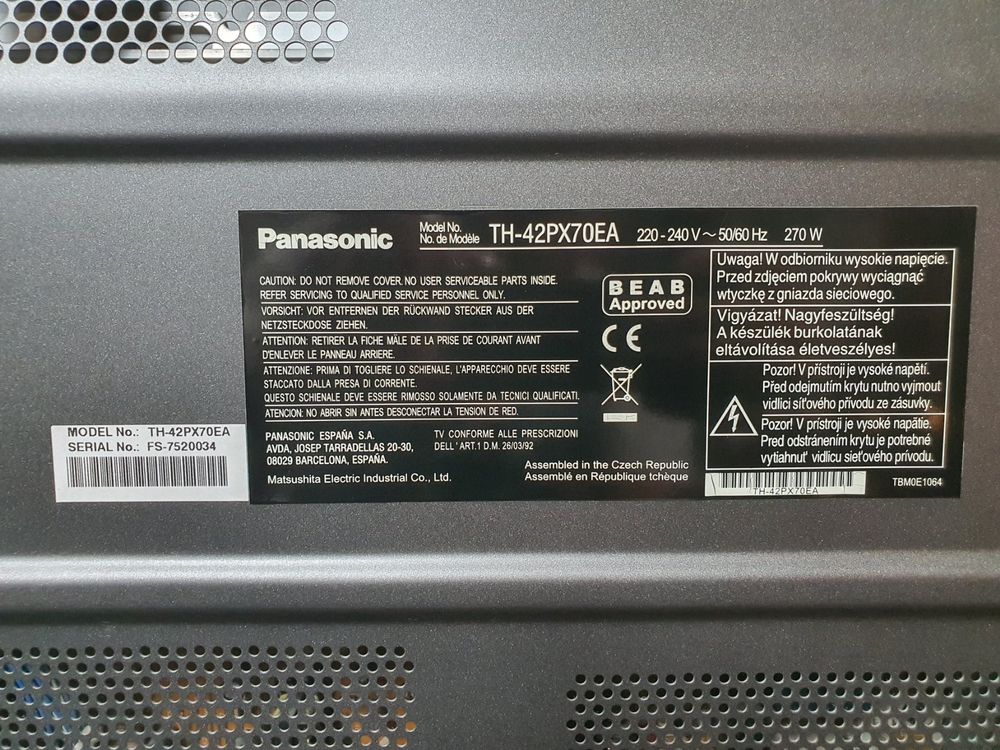 Panasonic TH-42PX70EA Plasma TV | Kaufen auf Ricardo