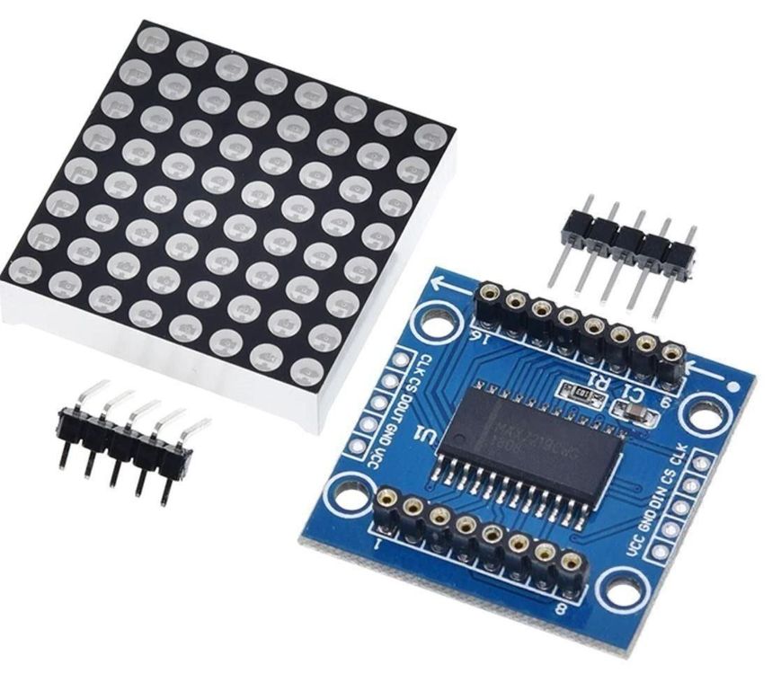 LED Dot Matrix 8x8 (rot) mit Treiber IC (Neu und originalverpackt) in ...