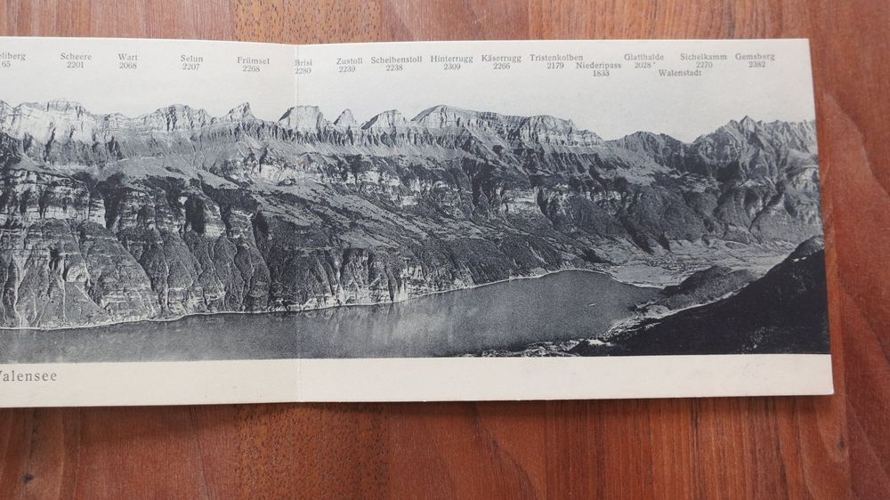 Panorama Churfirsten mit Walensee - von Oberterzen - um 1920 | Kaufen auf Ricardo