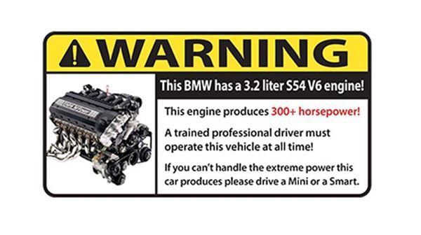 Warning - Aufkleber BMW M3 (Neu und originalverpackt) in Buchs SG für ...