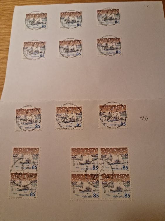 2008 Lot Vollstempel Einzel und Markenheft Eisbär (Gebraucht) in Arni AG für CHF 6 – mit ...