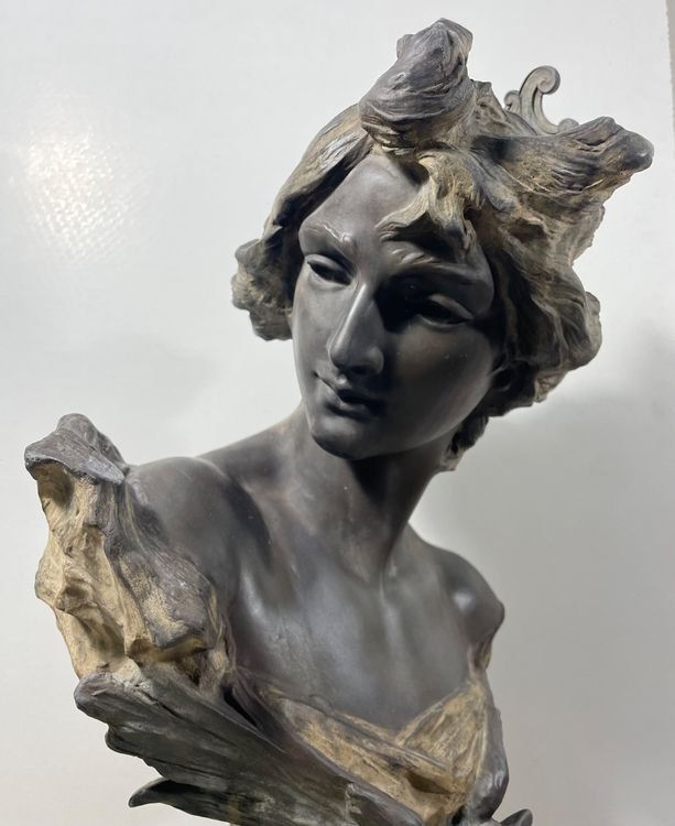 Alfred Jean Foretay (1861-1944) grosse Bronze Büste Skulptur (Gebraucht ...