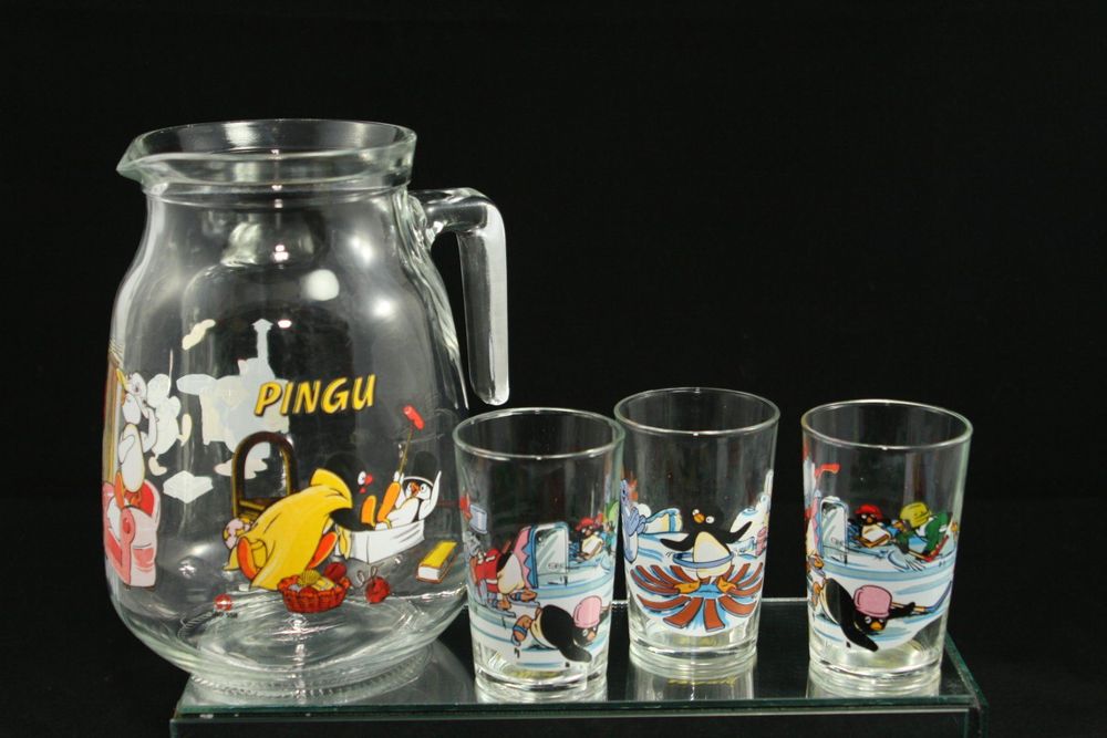 Pingu Krug mit 3 Gläsern (Gebraucht) in Erlach für CHF 38 – mit Lieferung auf Ricardo kaufen