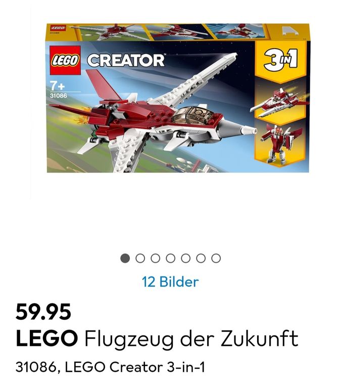LEGO Creator 3in1 Flugzeug 31086 (Gebraucht) in Schindellegi für CHF 11 – mit Lieferung auf ...