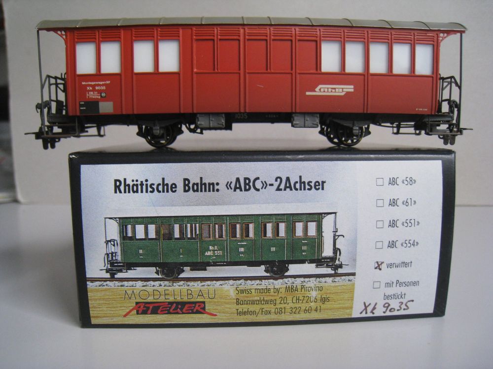 Pirovino, Rhb 2 Achser Xk 9035, Dienstwagen braun + Finish (Gebraucht ...