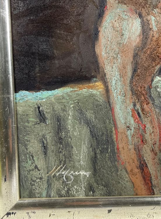 Rücken Akt Gemälde unleserlich Signiert | Kaufen auf Ricardo