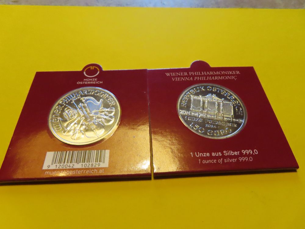 1 Wiener Philharmoniker Silber 1 Unze 2024, Top Zustand! (Neu und ...