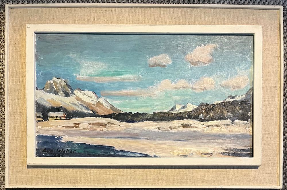 August Weber - Winterlandschaft Gemälde | Kaufen auf Ricardo
