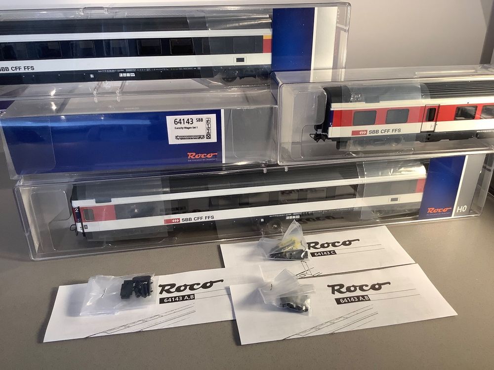 Roco 64143 SBB : 3-teilig EC Set ( Apm, Bpm, WRm 61 ) ICN (Gebraucht ...