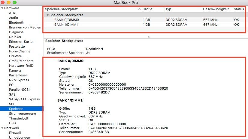 MacBook Pro 2008 / iMac / MacMini / 2GB RAM 667MHz RAM (Gebraucht) in ...
