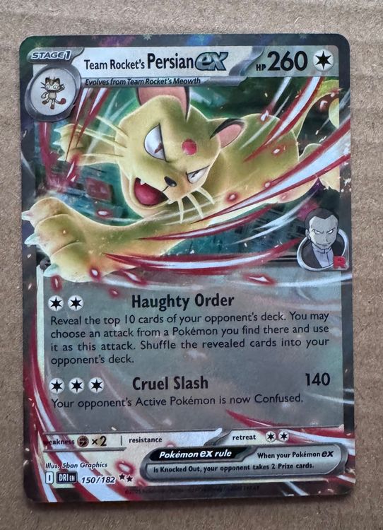 Team Rocket’s Persian ex Pokemon Destined Rivals DRI 104 (Neu (gemäss ...