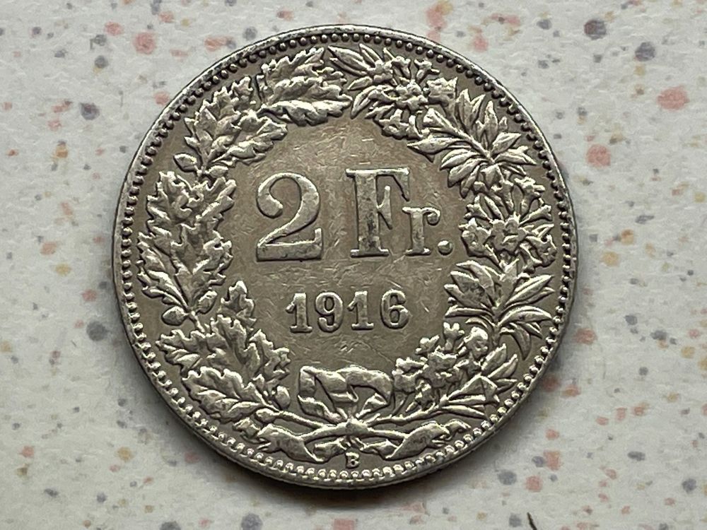 1916 2 Franken Spitzen-Jahrgang !!!¨ selten !! (Gebraucht) in Winterthur für CHF 7 – mit ...