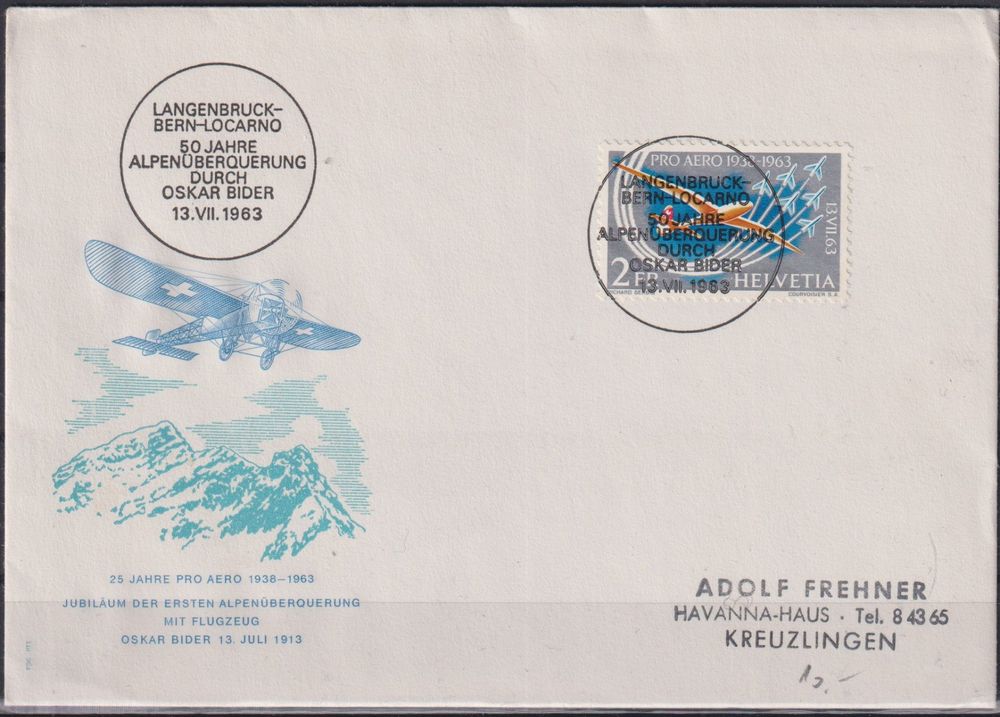 050) FDC Pro Aero F46 ET Vollstempel (Gebraucht) in Claro für CHF 3.5 ...