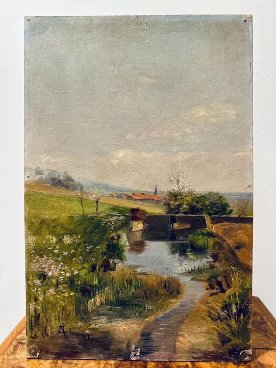 Max-Robert Theynet Peinture à l'huile sur carton - Paysage (Gebraucht ...