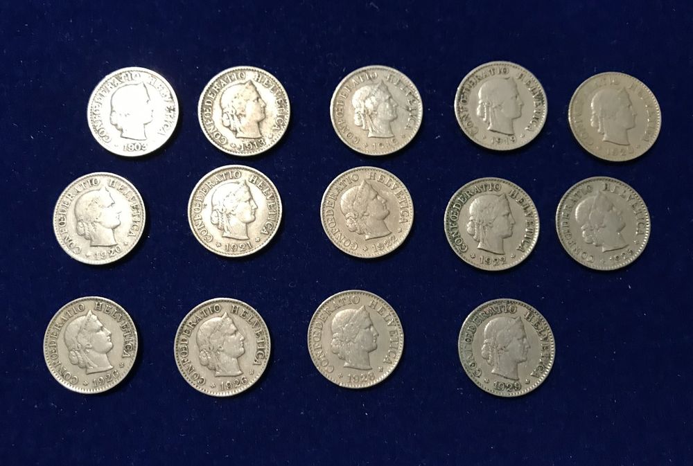 5 Rp Münzen verschiedene alte Jahrgänge (Gebraucht) in Unterkulm für CHF 9 – mit Lieferung auf ...