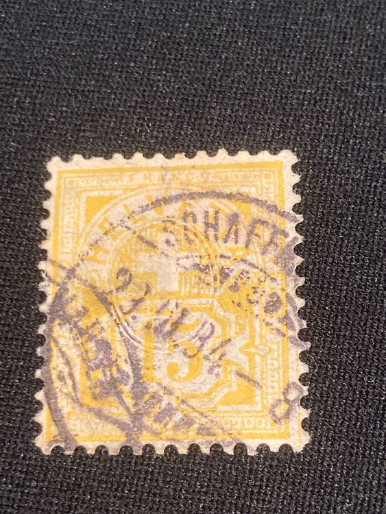 Ziffermuster ZNr. 63A - Vollstempel Schaffhausen 1884 (Gebraucht) in Reinach BL für CHF 2.5 ...