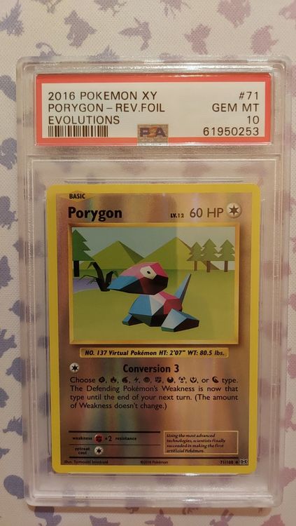 Porygon rev Foil XY Evolutions POP 40 PSA 10 Pokemon Slab (Neu (gemäss ...