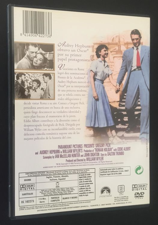 Roman Holiday Vacances Romaines Vacanze romane 1953 Hepburn (D'occasion ...