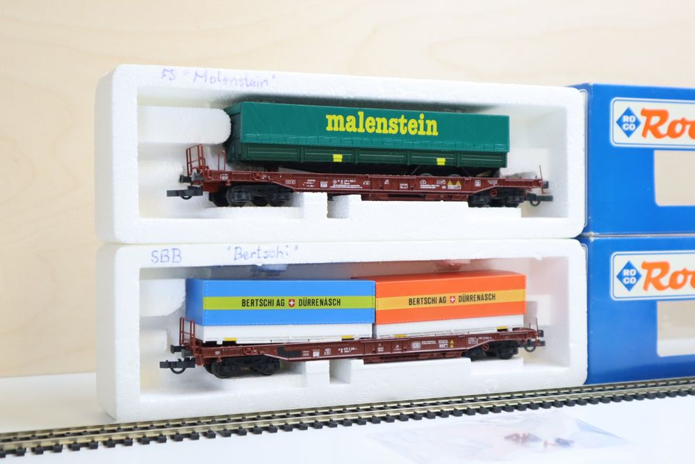 ROCO 2 x Taschenwagen H0 46365 / 46366 | Kaufen auf Ricardo