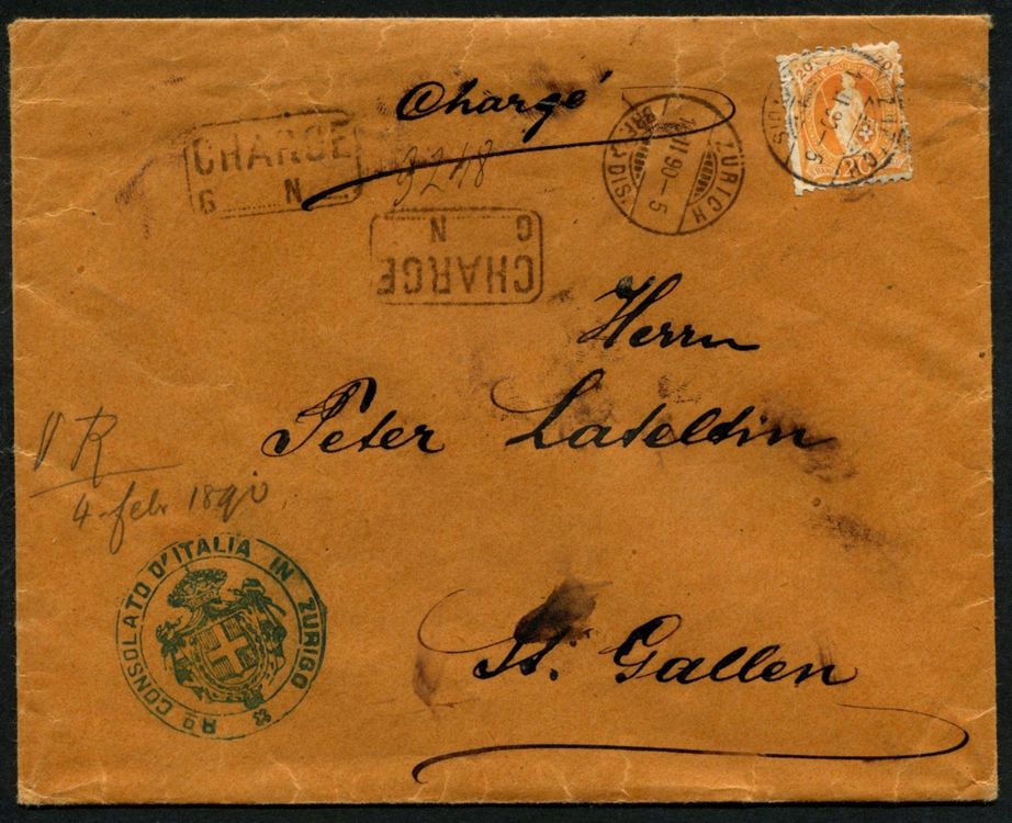 Konsulatspost R-Brief ZH-St.Gallen | Kaufen auf Ricardo