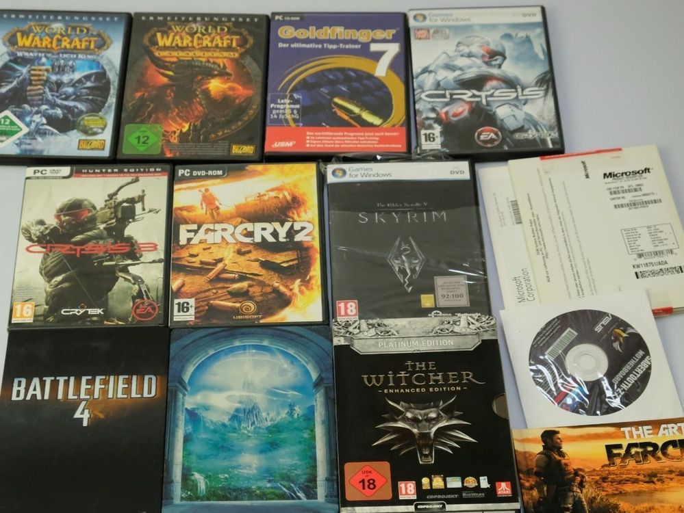 PC Games 9x | Windows 7 + 10 | +2 Programme | BF4, WOW (Gebraucht) in ...