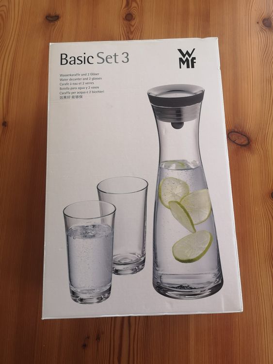 Unbenutztes, stilvolles WMF Basic Wasserkaraffe Set 3-teilig (Neu und ...